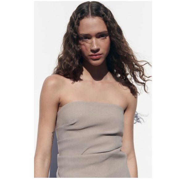 Zara | Tops | Zara Ruched Bandeau Top | Poshmark